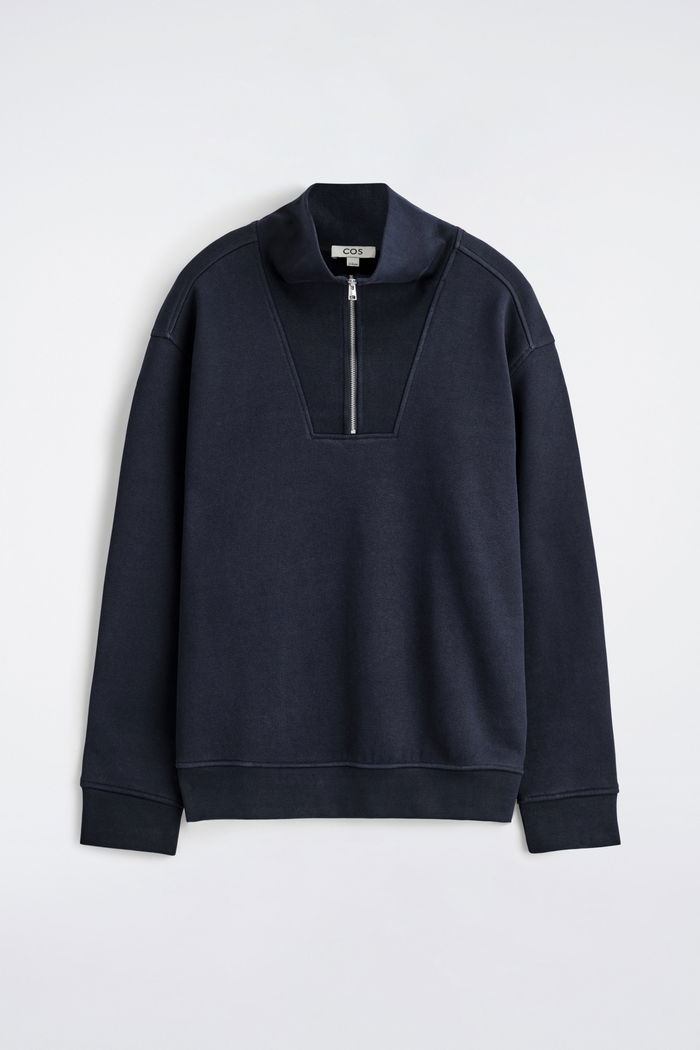 COS Funnel-Neck Zip-Up Jumper | endource