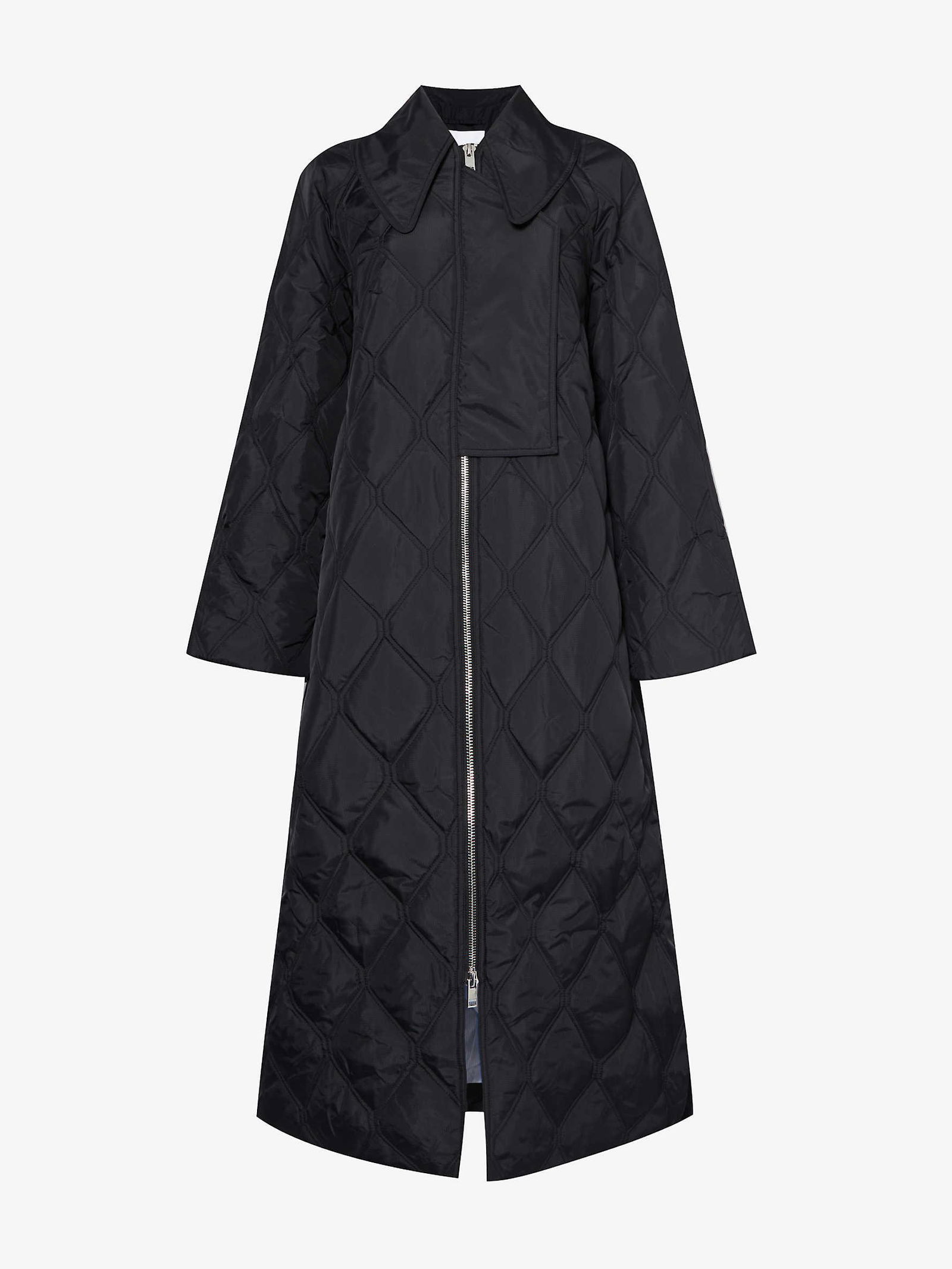 GANNI Ripstop Quilted Recycled-Polyester Jacket in BLACK | Endource