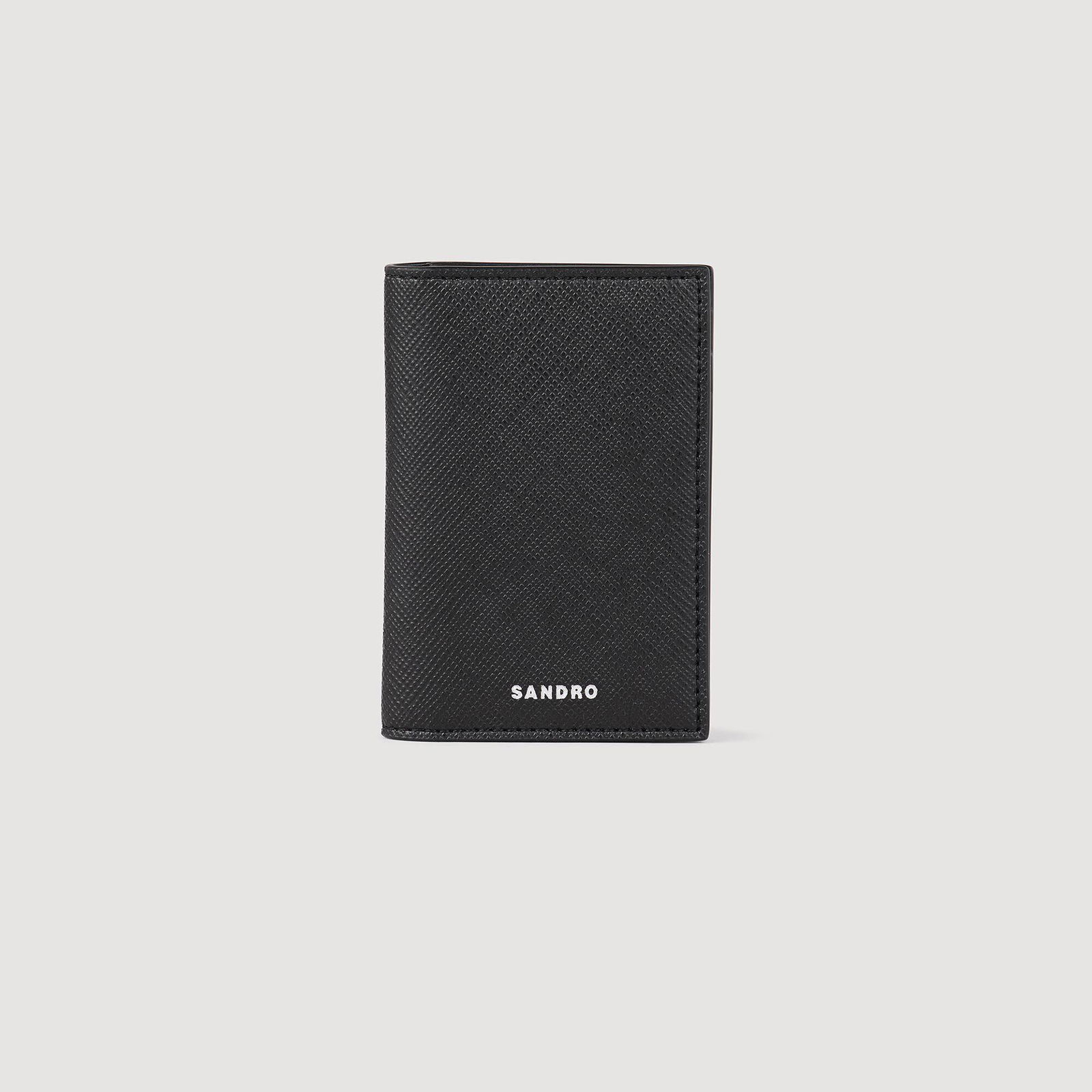 SANDRO Leather Wallet in Midnight Blue | endource