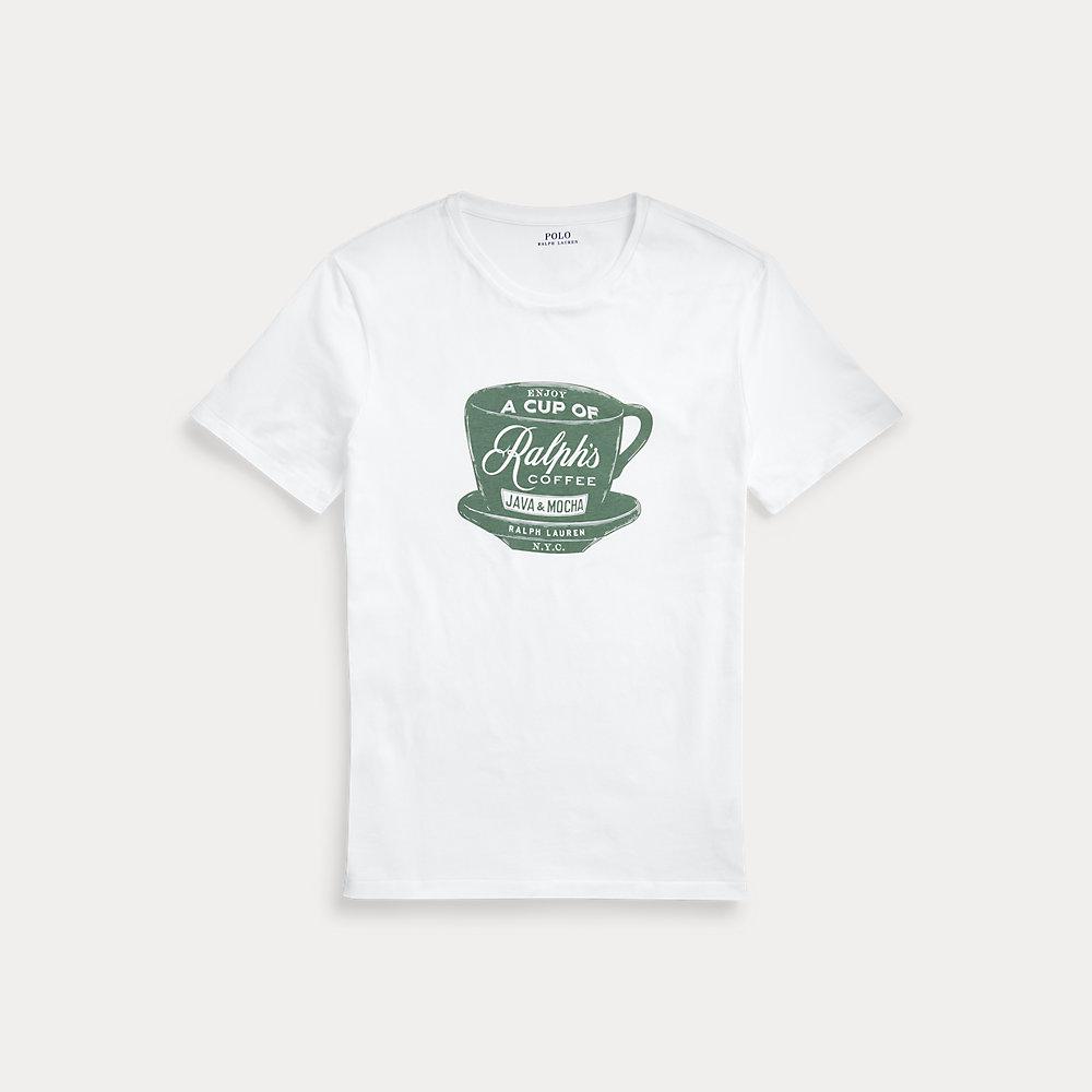 POLO RALPH LAUREN Custom Slim Fit Coffee T-Shirt in White | endource