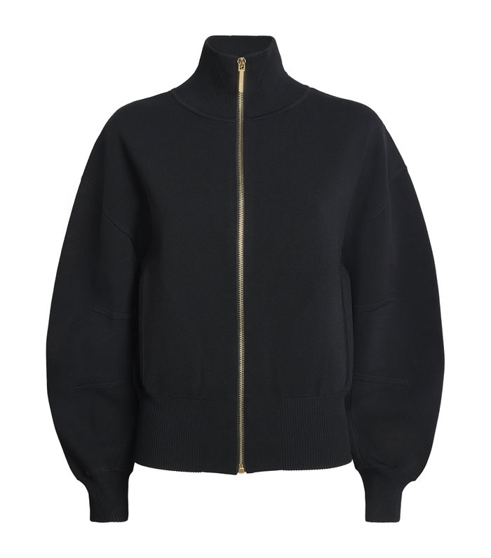 JOSEPH Milano-Knit Sable Bomber Jacket | endource