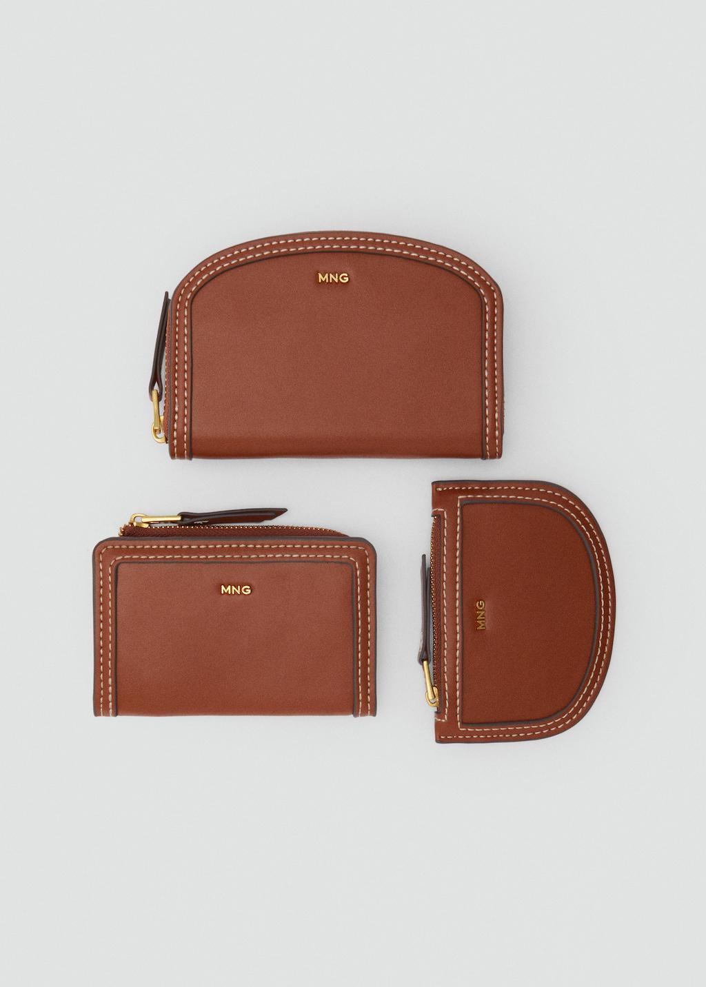 MANGO Oval-shaped Faux-leather Wallet | endource