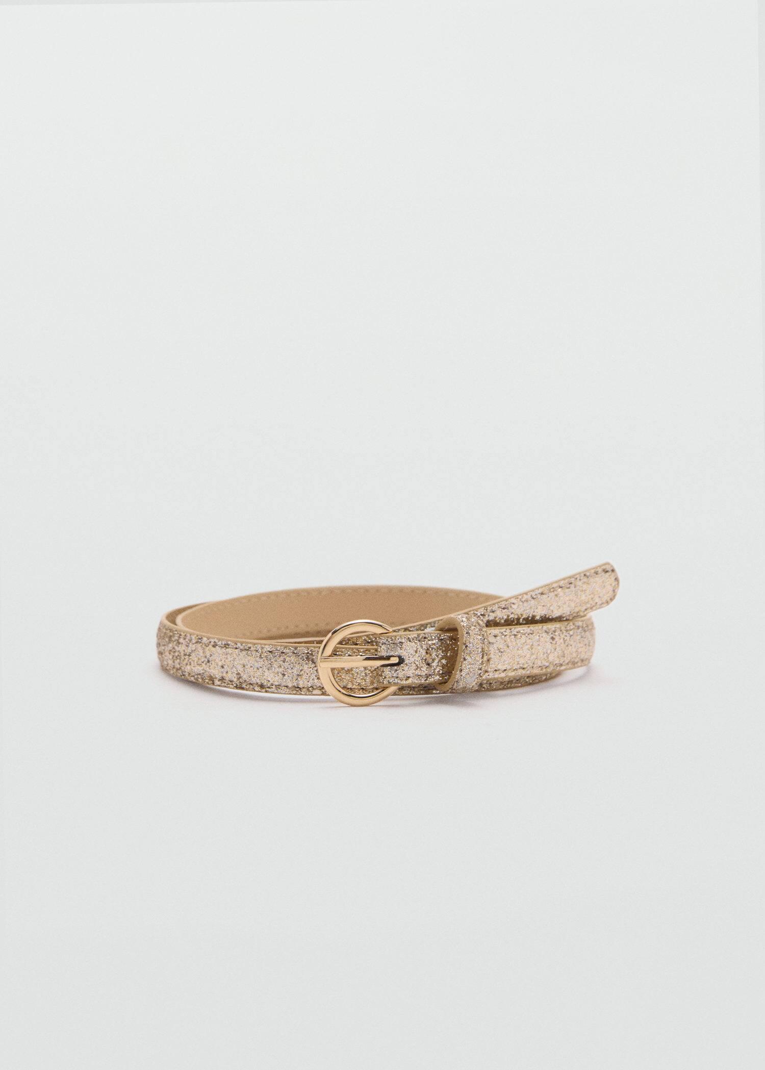 MANGO Glitter Belt in Gold | Endource