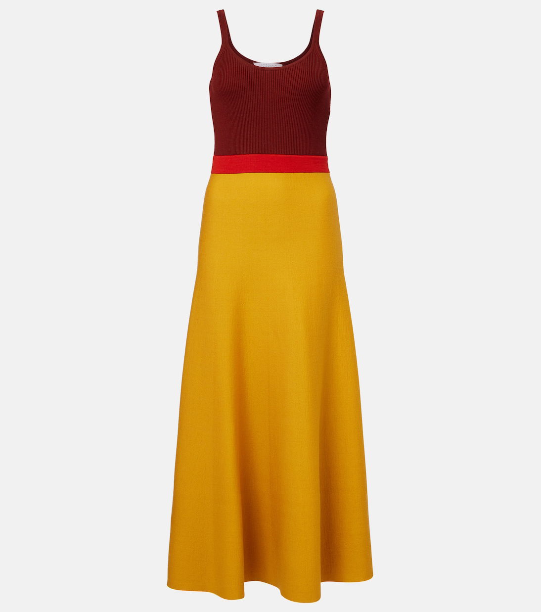 Gabriela Hearst Flaminius Colorblocked Wool Maxi Dress | endource