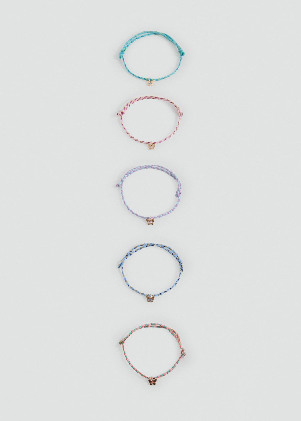 MANGO Pack Of 5 Bracelets in Pink | endource