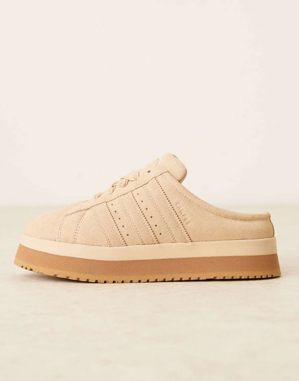 ADIDAS ORIGINALS Campus 00s Winter Low Trainer Mules In Beige | endource