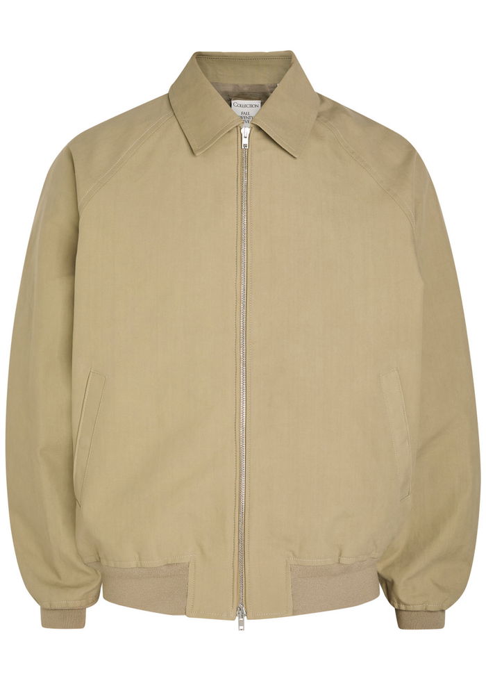 CALVIN KLEIN Gathered-Sleeve Cotton Jacket | endource