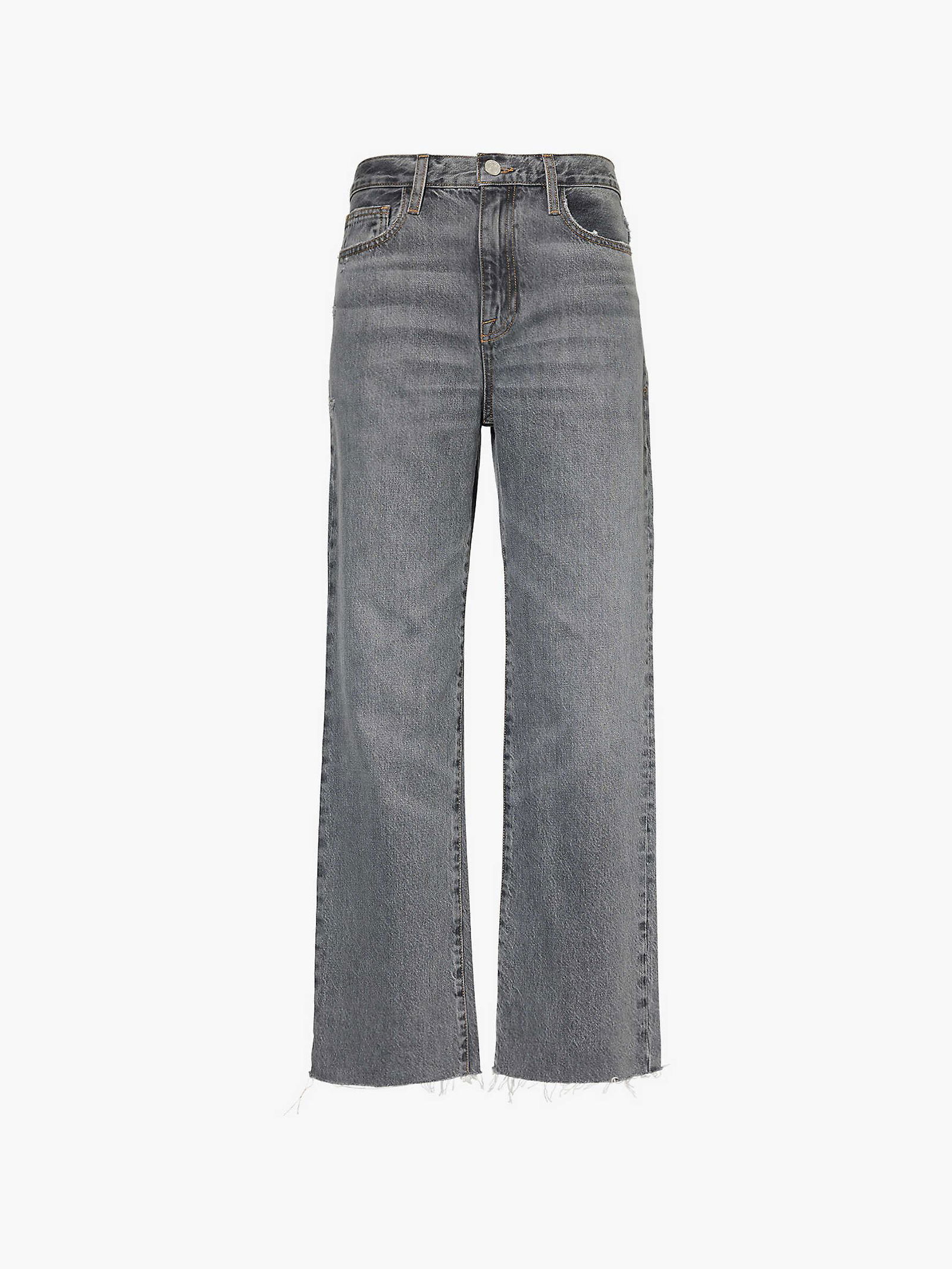 FRAME Le Jane Raw-Hem Straight-Leg Jeans in ZURICH | Endource