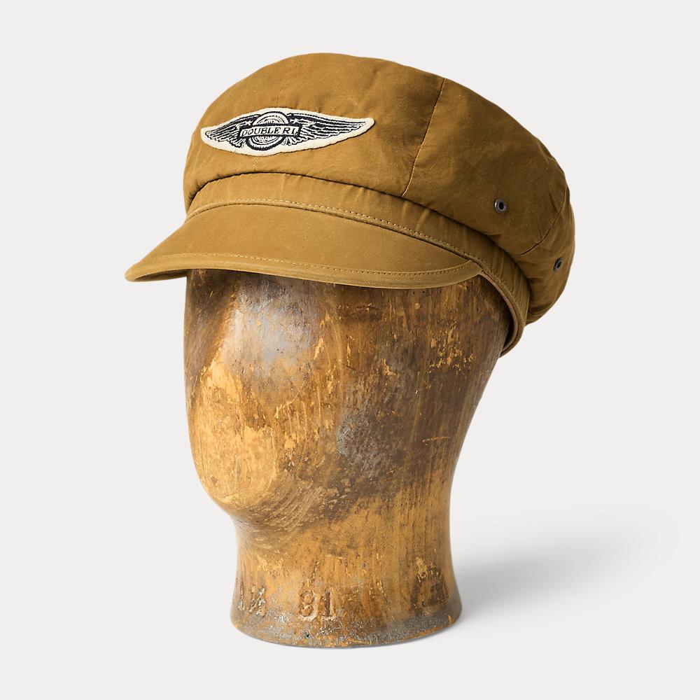 RALPH LAUREN RRL Oilcloth Motorcycle Cap in Tan | endource