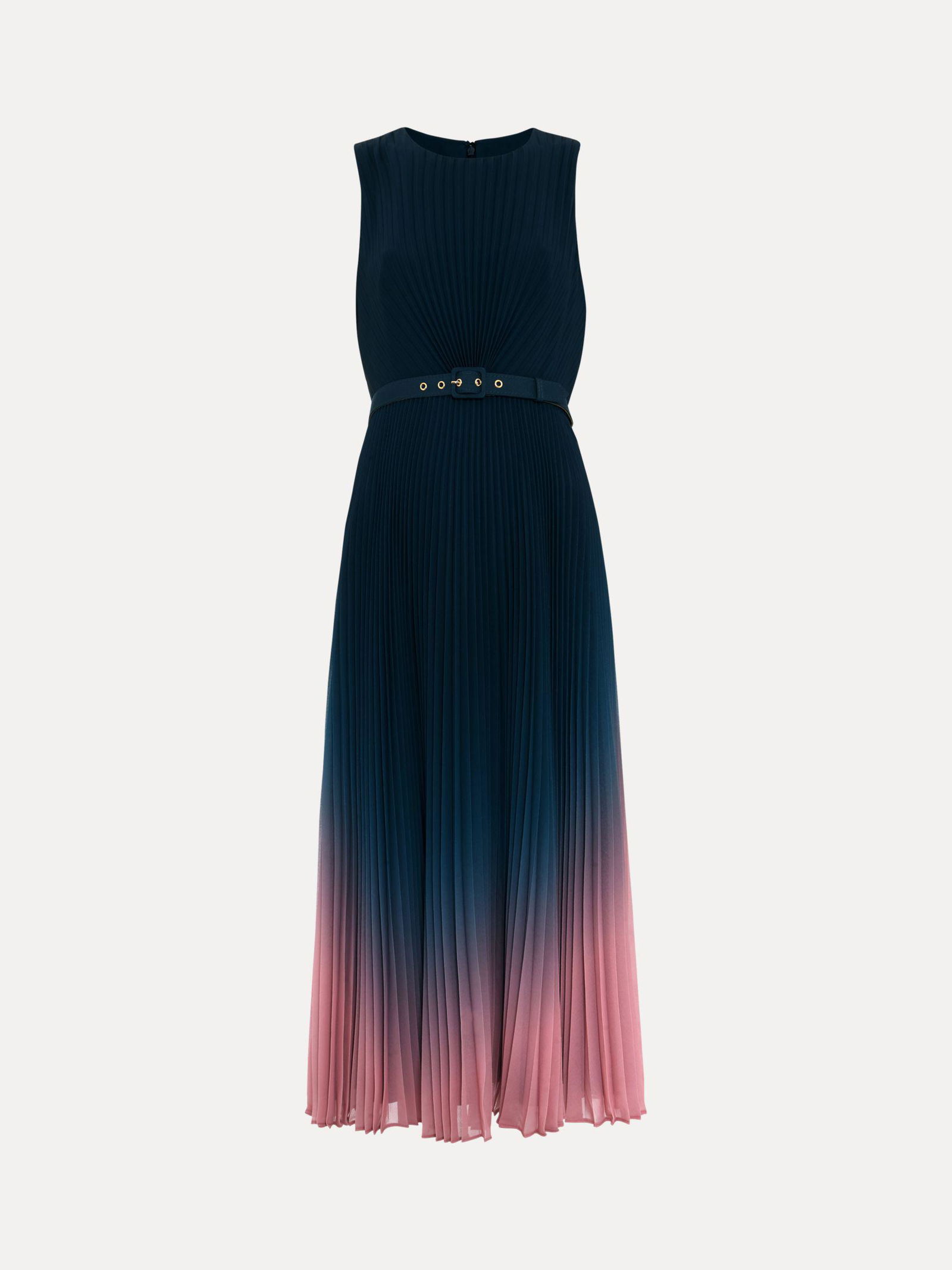PHASE EIGHT Simara Ombre Pleated Midi Dress in Multi | endource