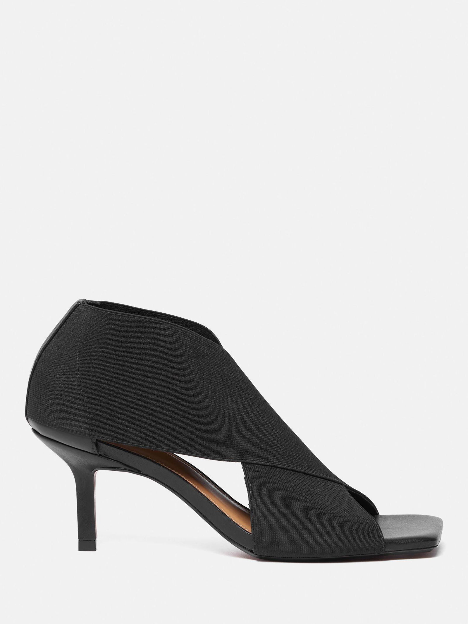 JIGSAW Daisy Textile Cross Strap Sandals in Black | Endource