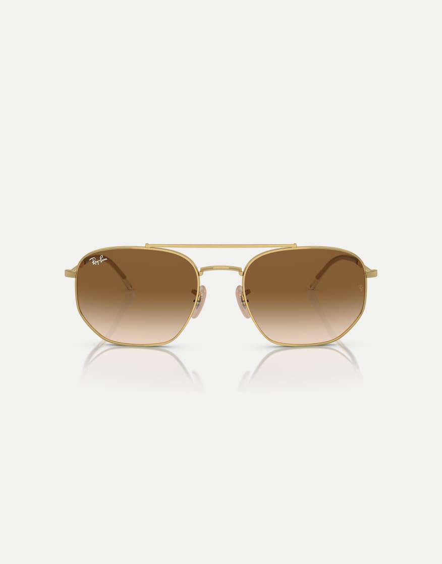 RAY-BAN RB3707 Irregular Sunglasses in Arista Gold | endource