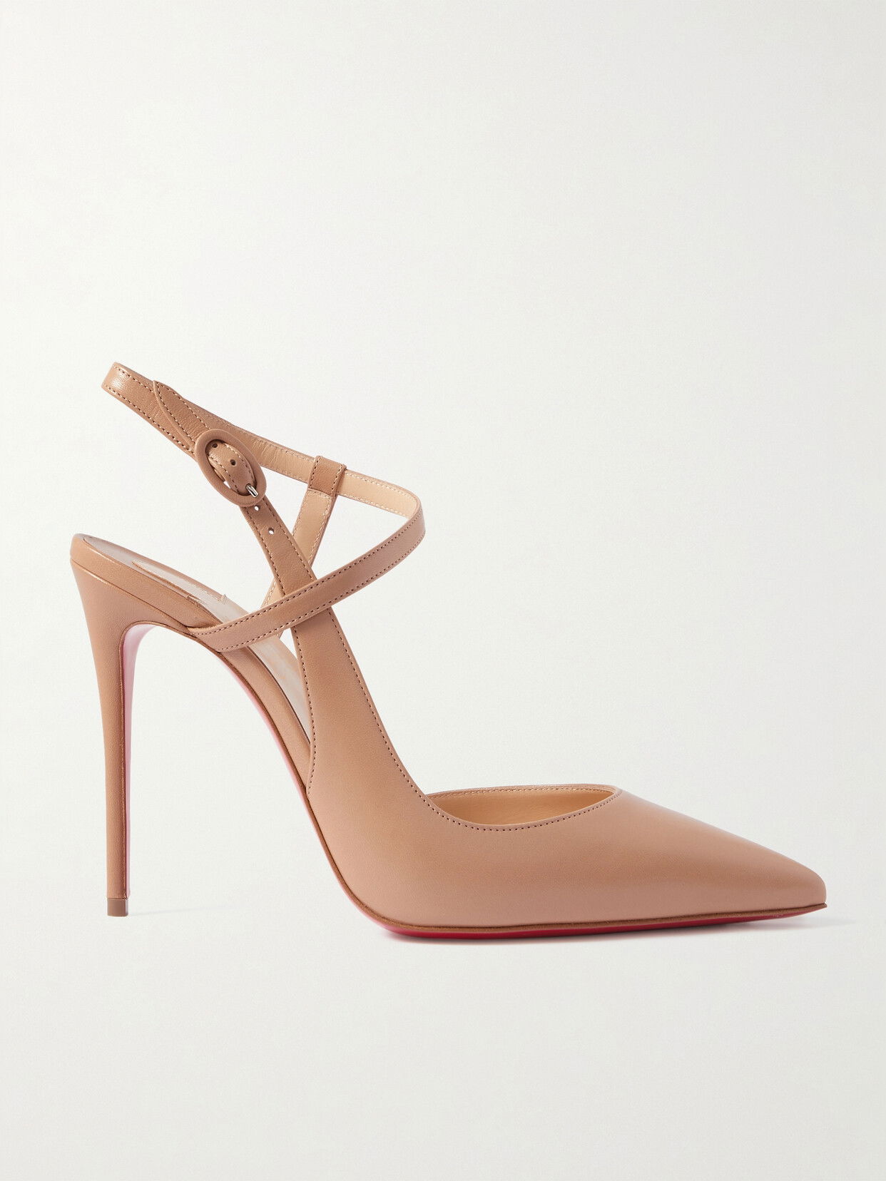 CHRISTIAN LOUBOUTIN Jenlove 100 Leather Slingback Pumps | endource