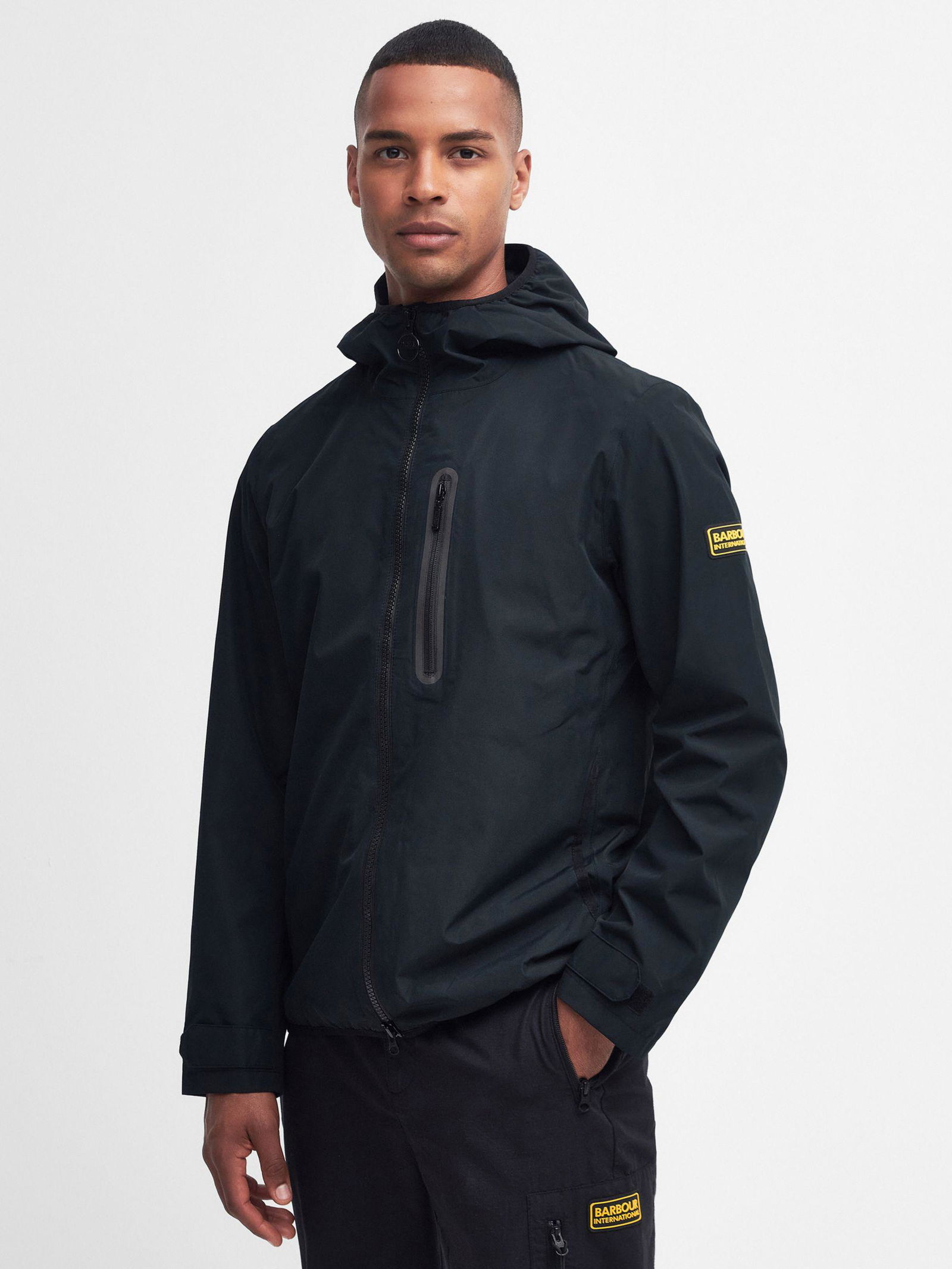 BARBOUR Essential Windbreaker Jacket in Black | Endource