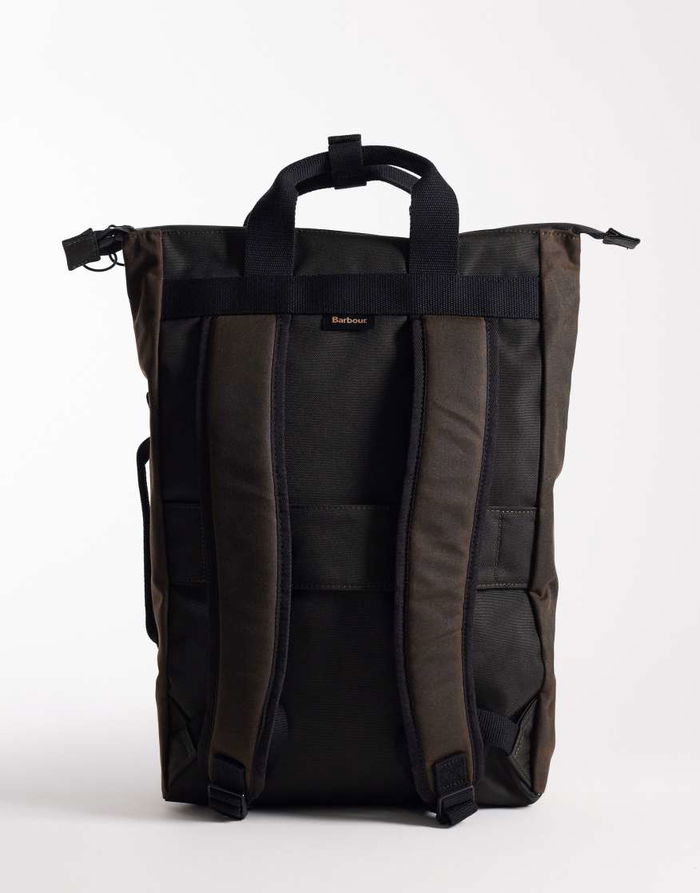 BARBOUR Field Wax Logo Backpack In Green | endource