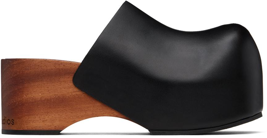 ACNE STUDIOS Leather Wood Clogs | endource