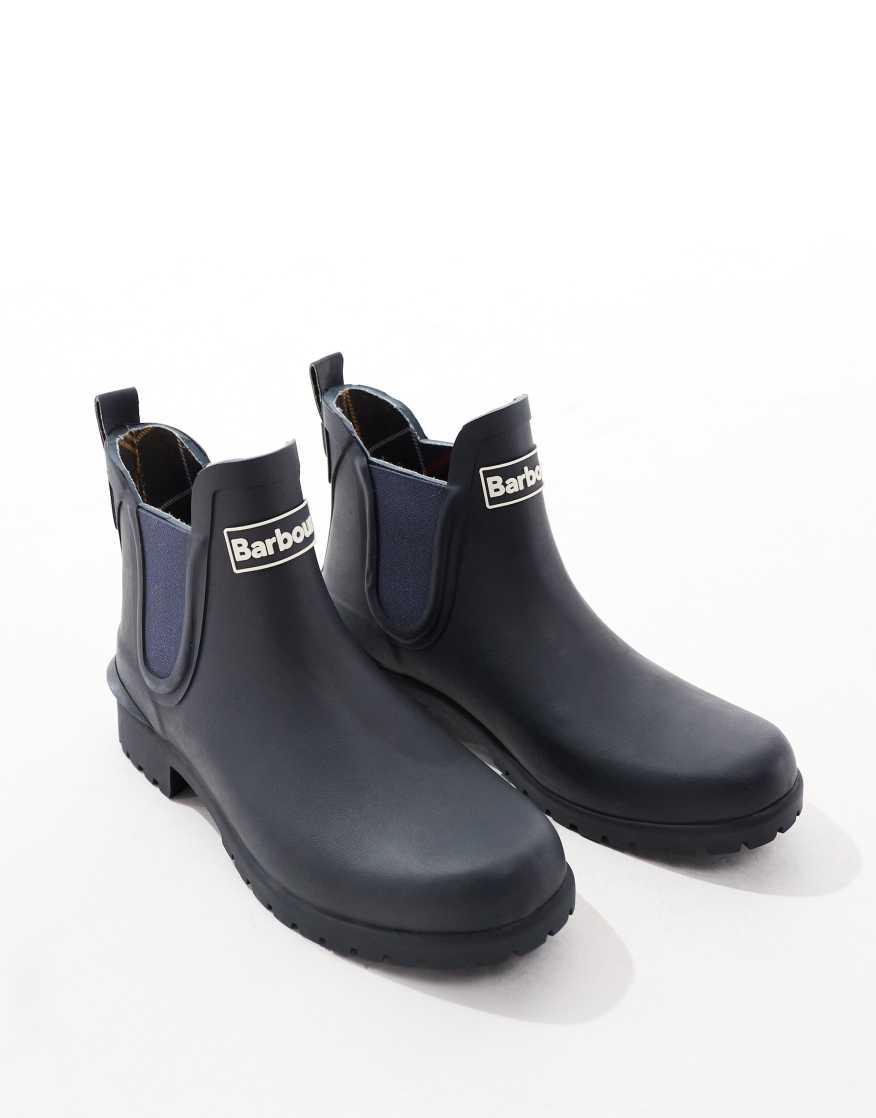 BARBOUR Wilton Chelsea Wellington Boot in Navy | endource