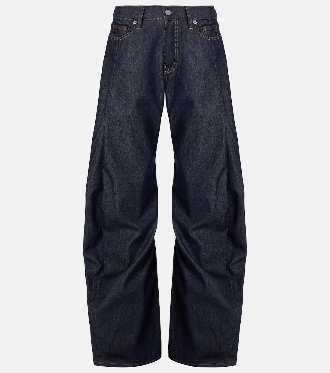 ACNE STUDIOS 2006F Mid-Rise Barrel-Leg Jeans in Blue | endource