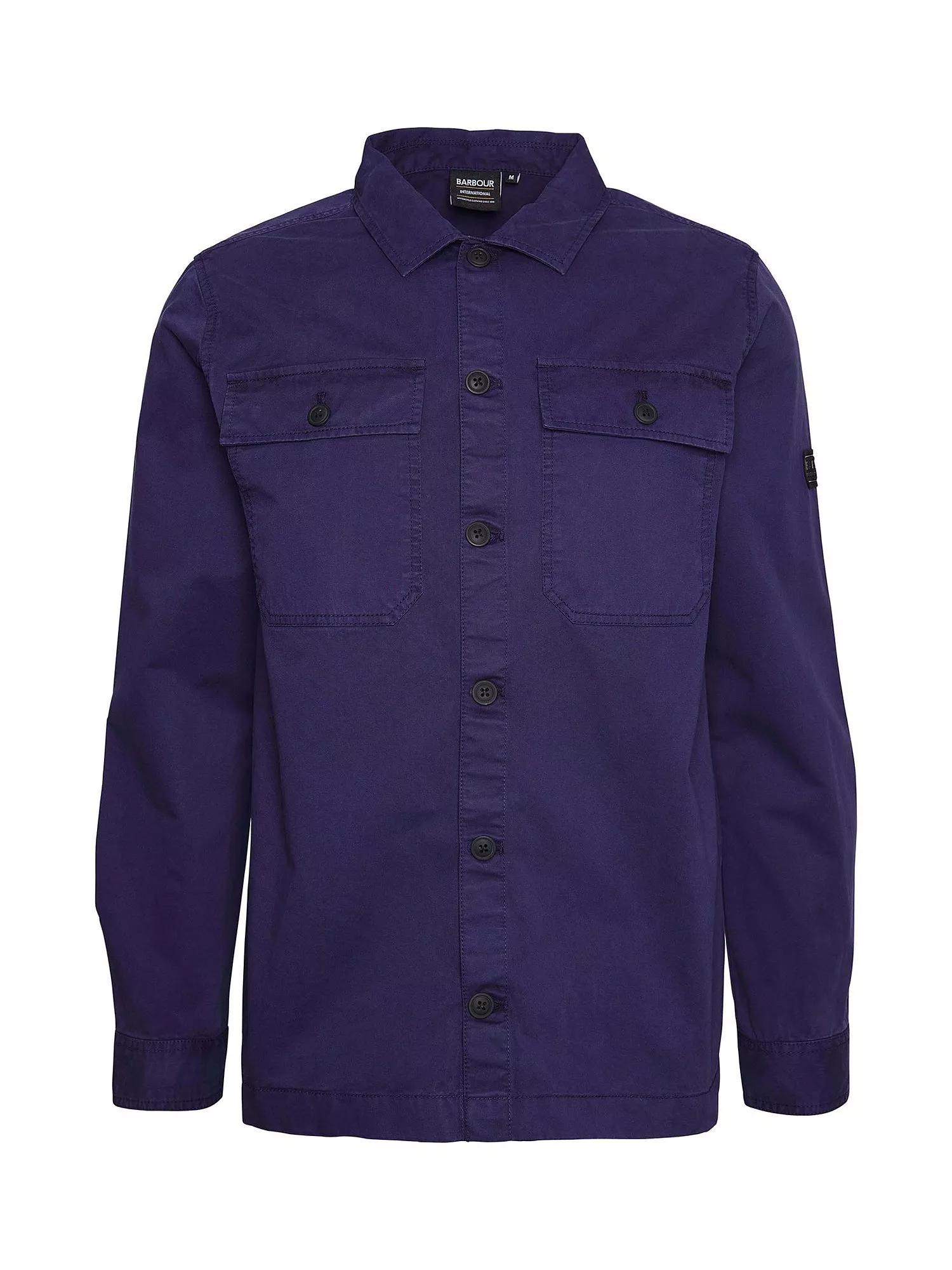 BARBOUR Arlo Cotton Overshirt in Royal Blue | endource