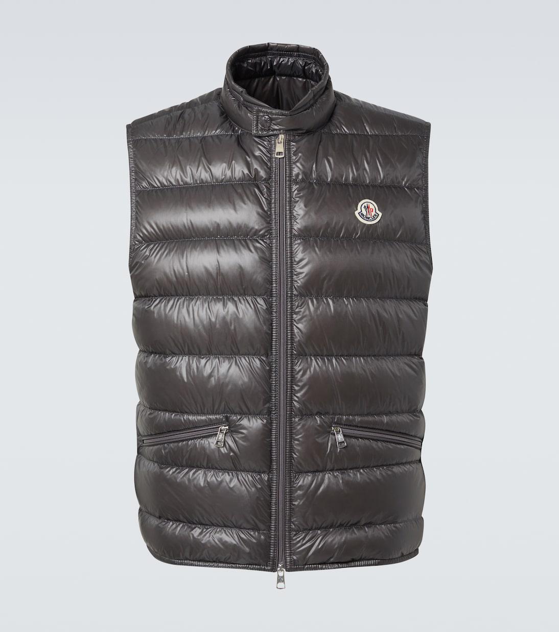 MONCLER Gui Quilted Down Vest in Grey | endource