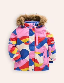 BODEN All-Weather Waterproof Coat in Cosmos Pink Ski Camo | endource