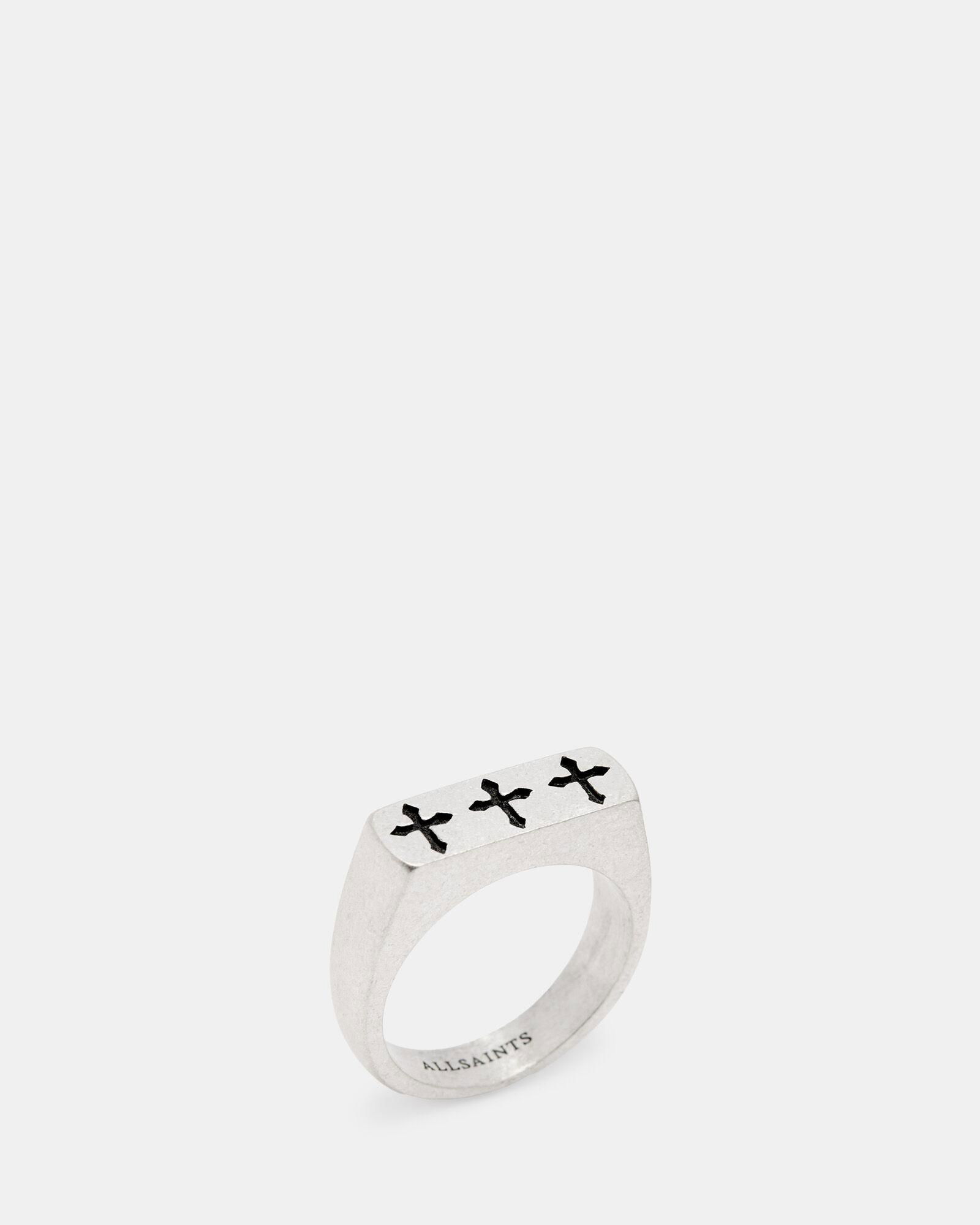 ALLSAINTS Solar Fide Engraved Cross Ring | endource