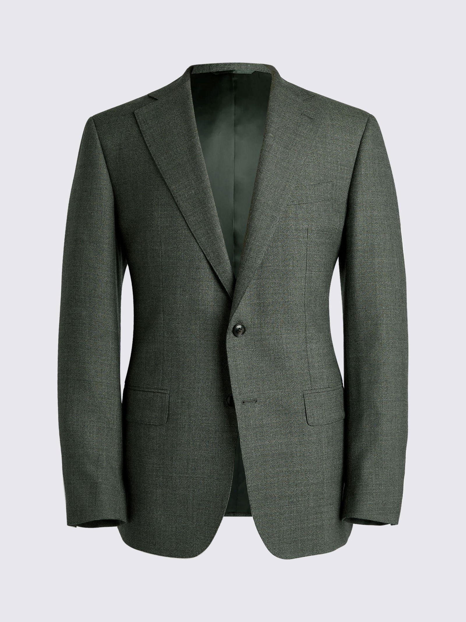 MOSS Dogtooth Check Wool Regular Fit Suit Jacket in Green | endource