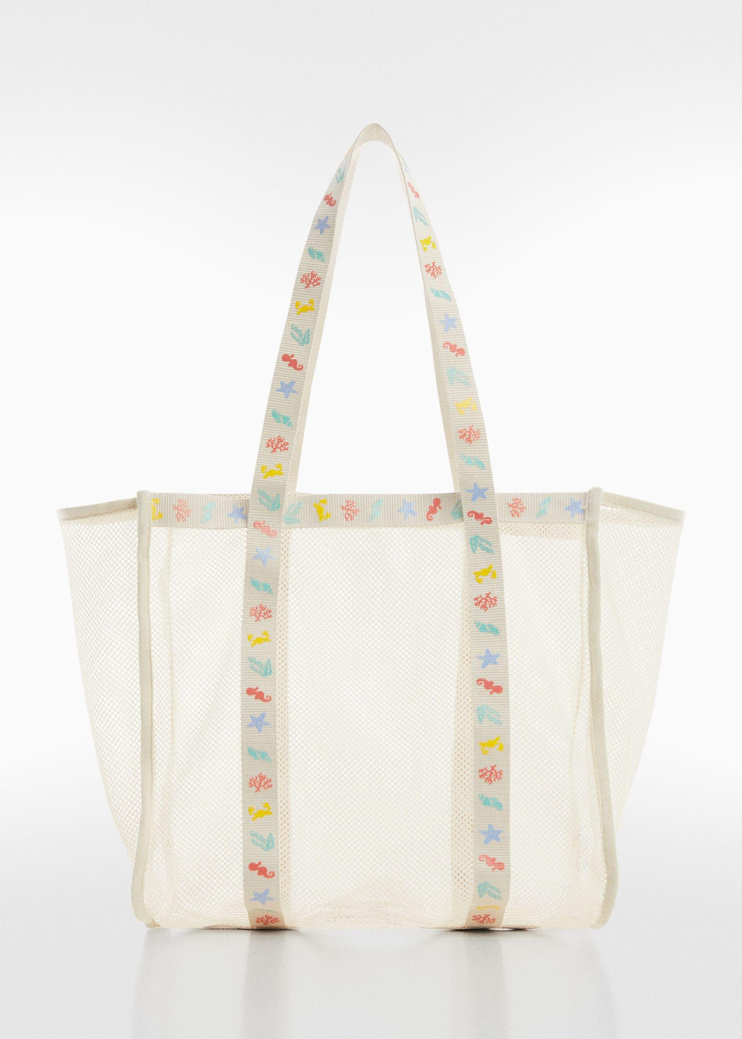 Mango Mesh Shopper Bag In Sand Endource