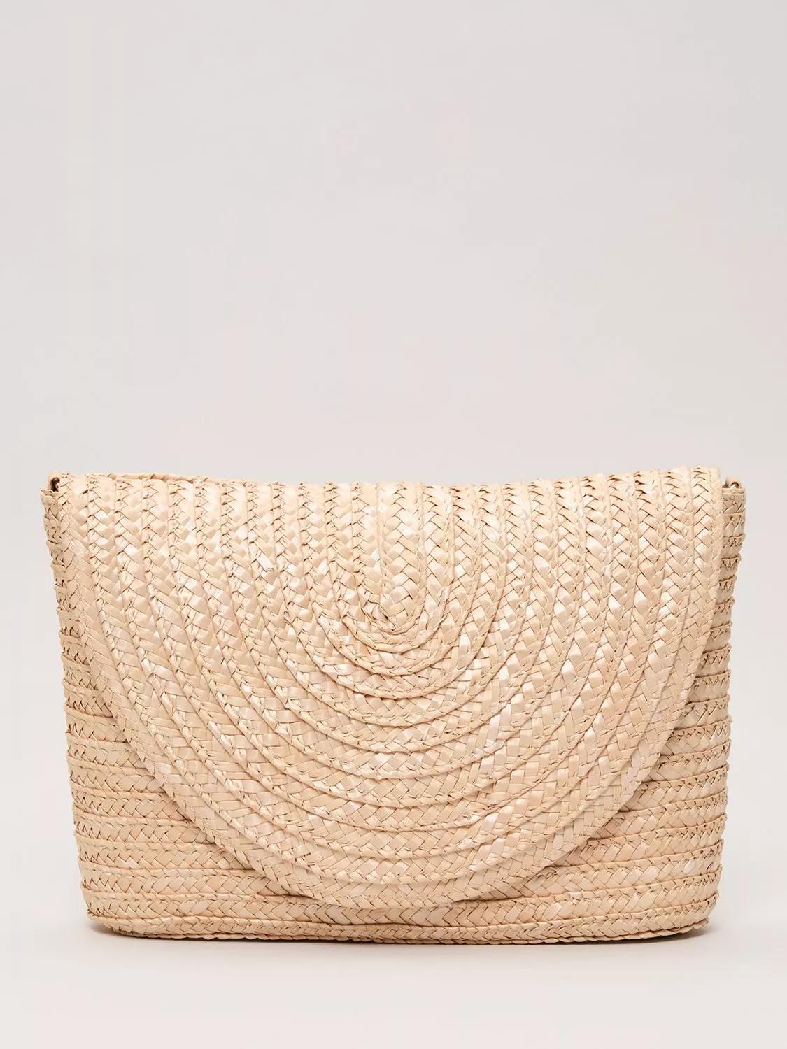 PHASE EIGHT Straw Clutch Bag in Neutral | endource