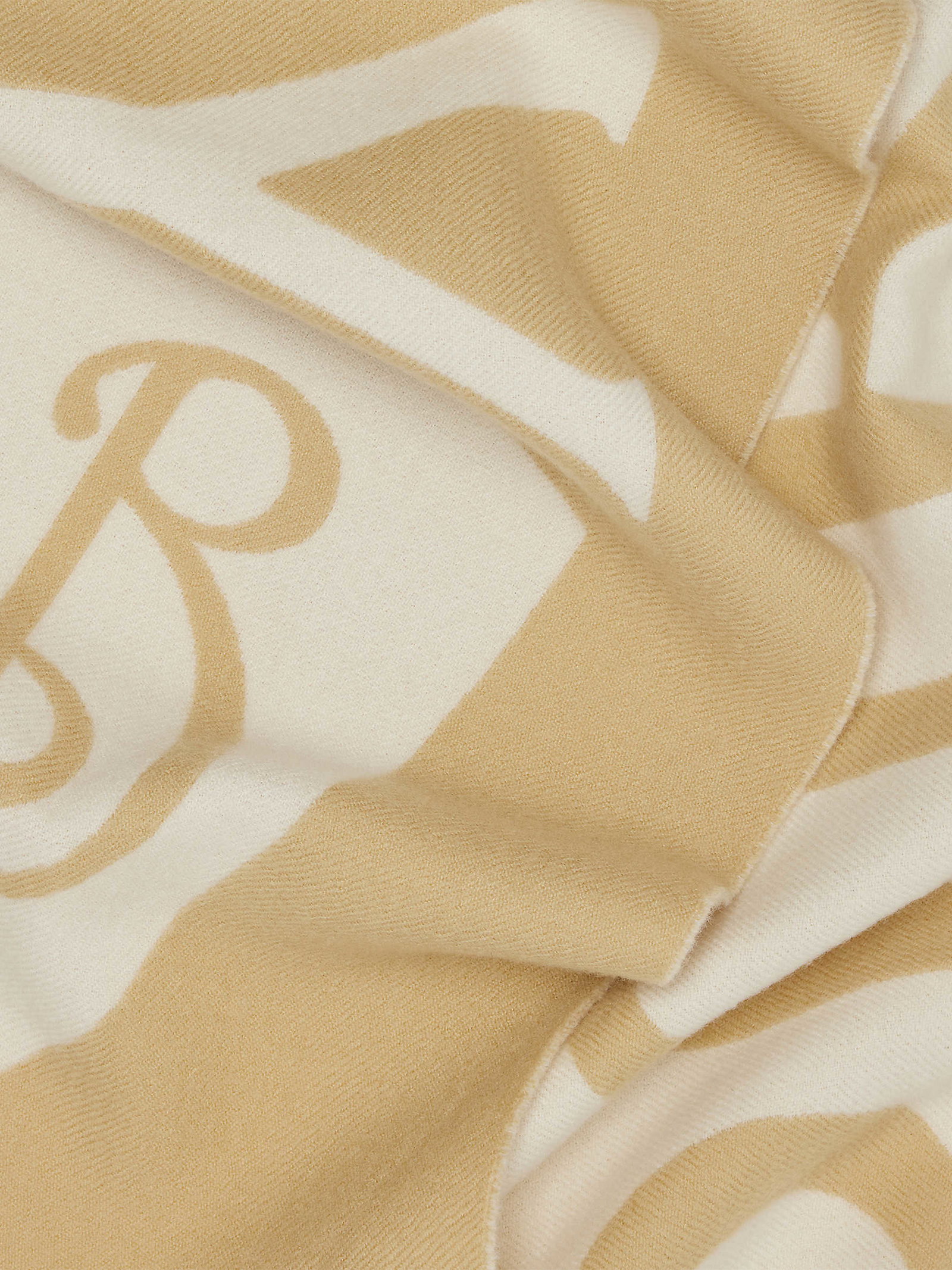 BURBERRY Football Brand-Print Wool Scarf | endource