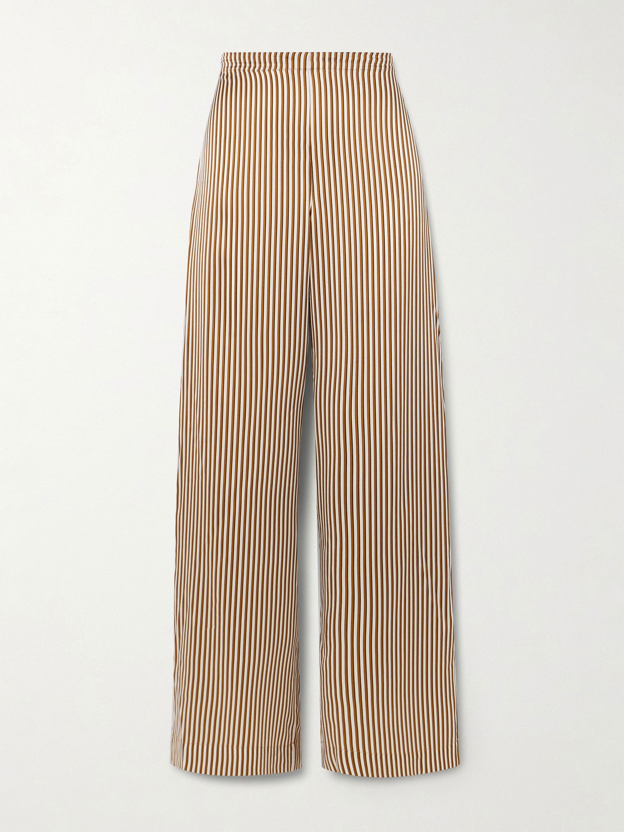 FRAME Ritz Paris Striped Silk-Satin Wide-Leg Pants | endource