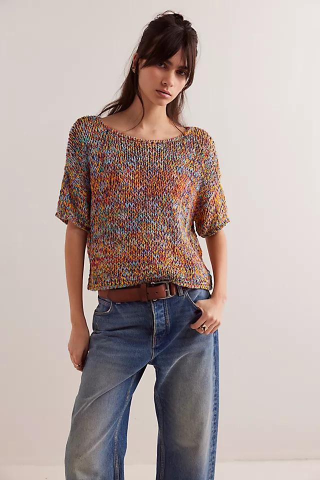 FREE PEOPLE Mezcal Sweater Tee in Blue Mezcal Combo | endource