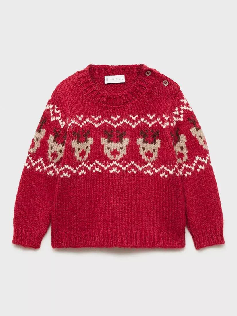 MANGO Rudolph Jumper in Red | endource