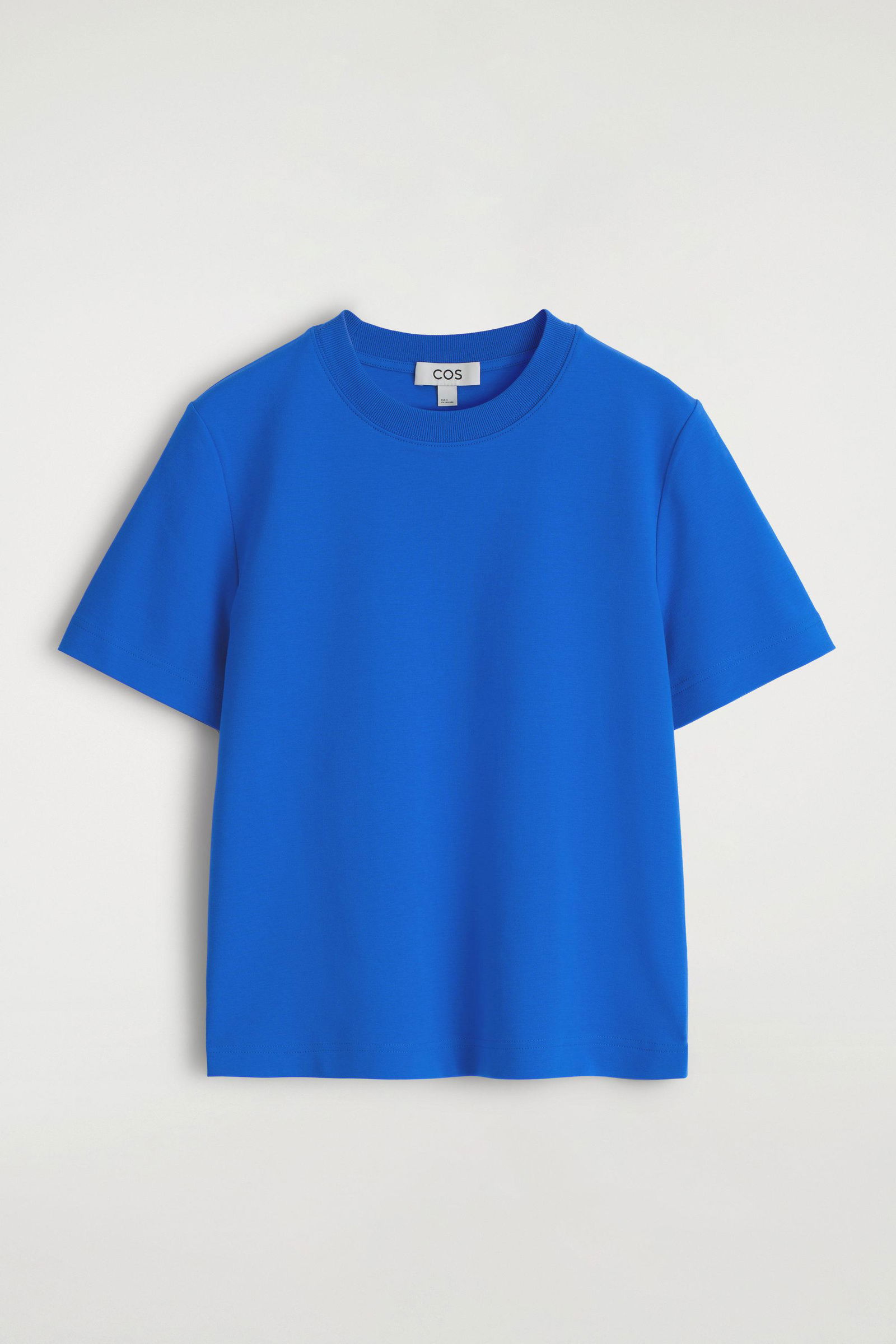 COS Clean Cut Regular T-Shirt in COBALT BLUE | endource