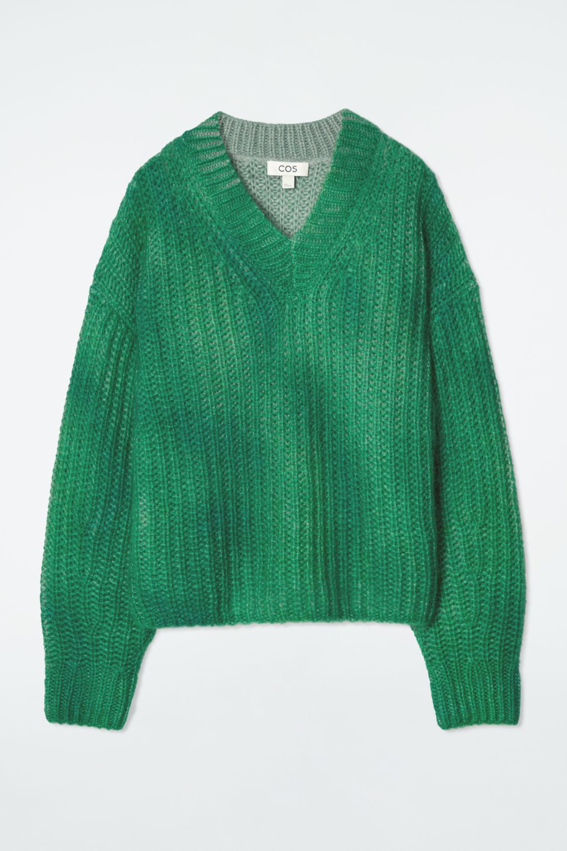 COS Spray-Effect Mohair V-Neck Jumper | endource