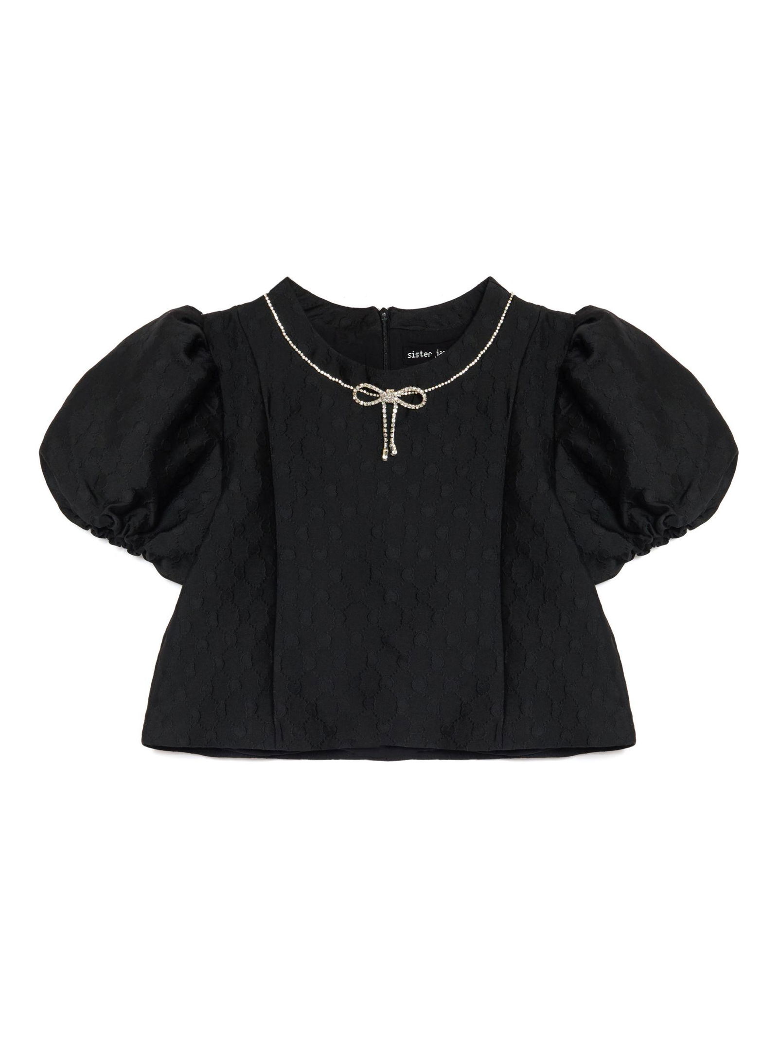 SISTER JANE Dallas Jewels Crop Top in Black | Endource