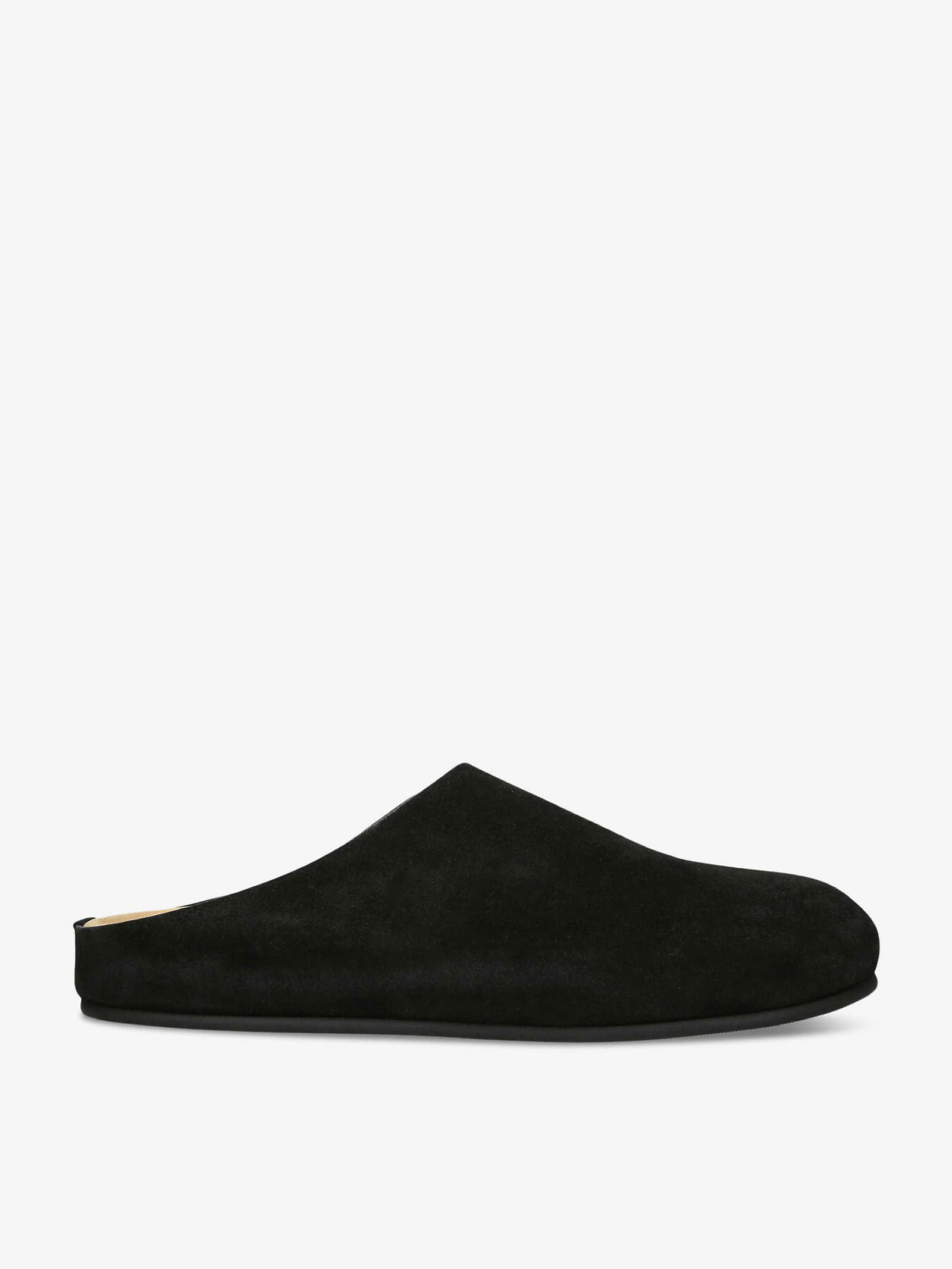 THE ROW Hugo Slip-On Suede Clogs in BLACK | endource