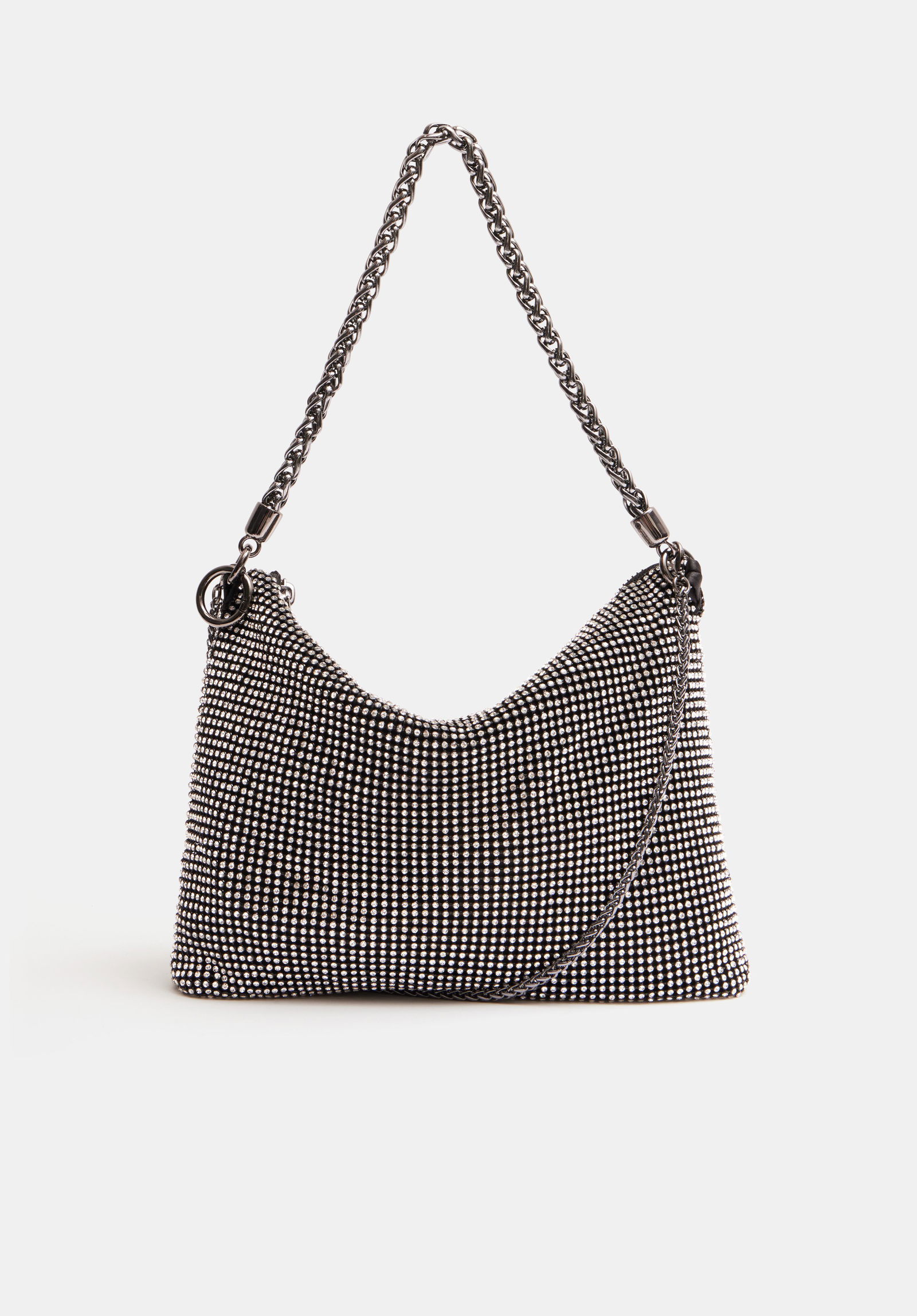 HUSH Alma Gem Mesh Bag in Black | endource