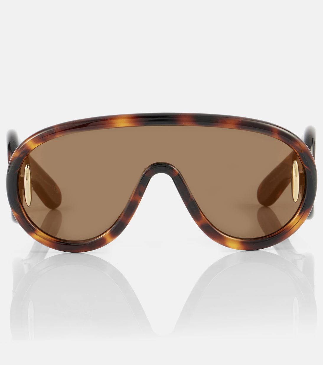 LOEWE Loewe X Paula's Ibiza - Wave Shield Sunglasses in Brown | endource