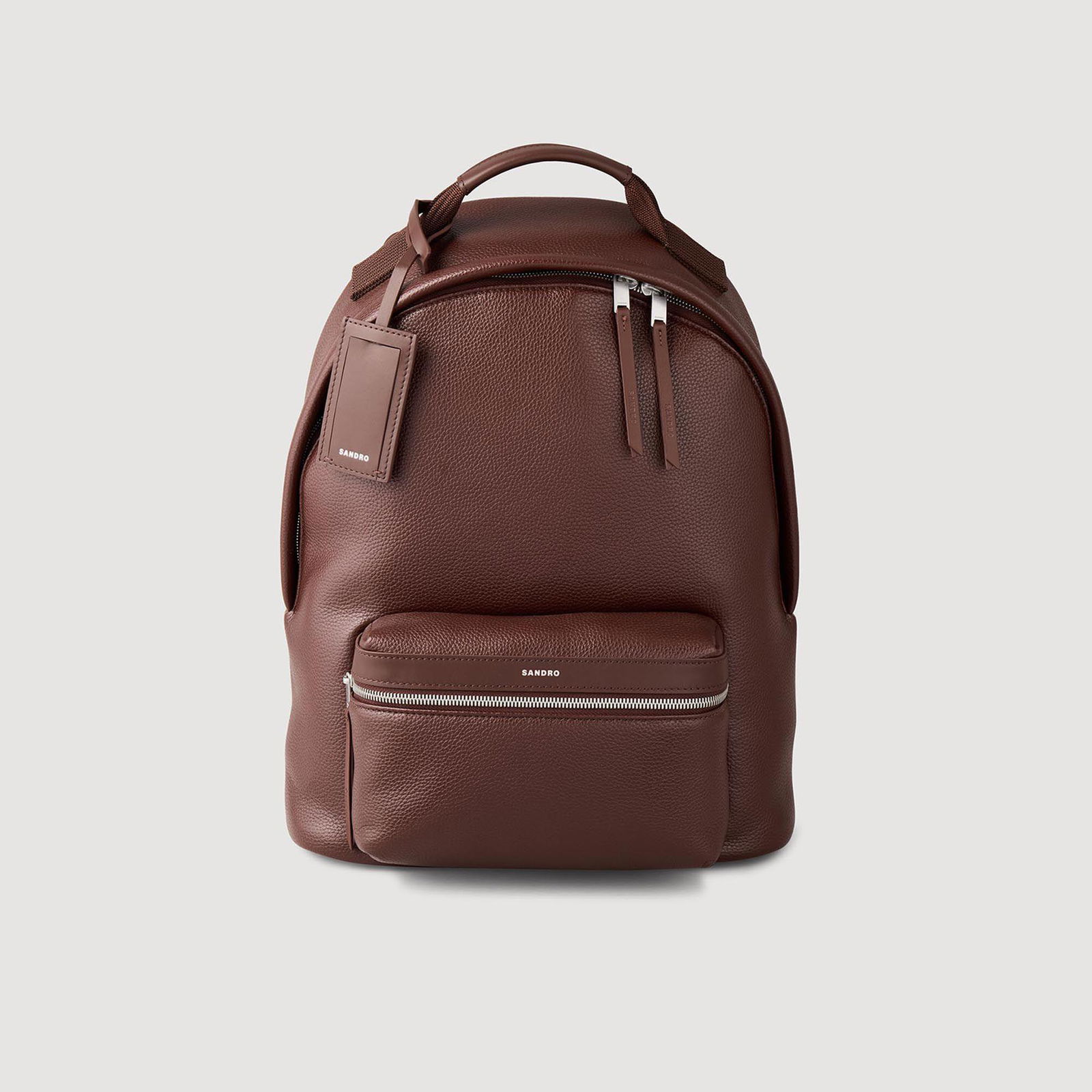 SANDRO Coated Canvas Backpack in Black | endource