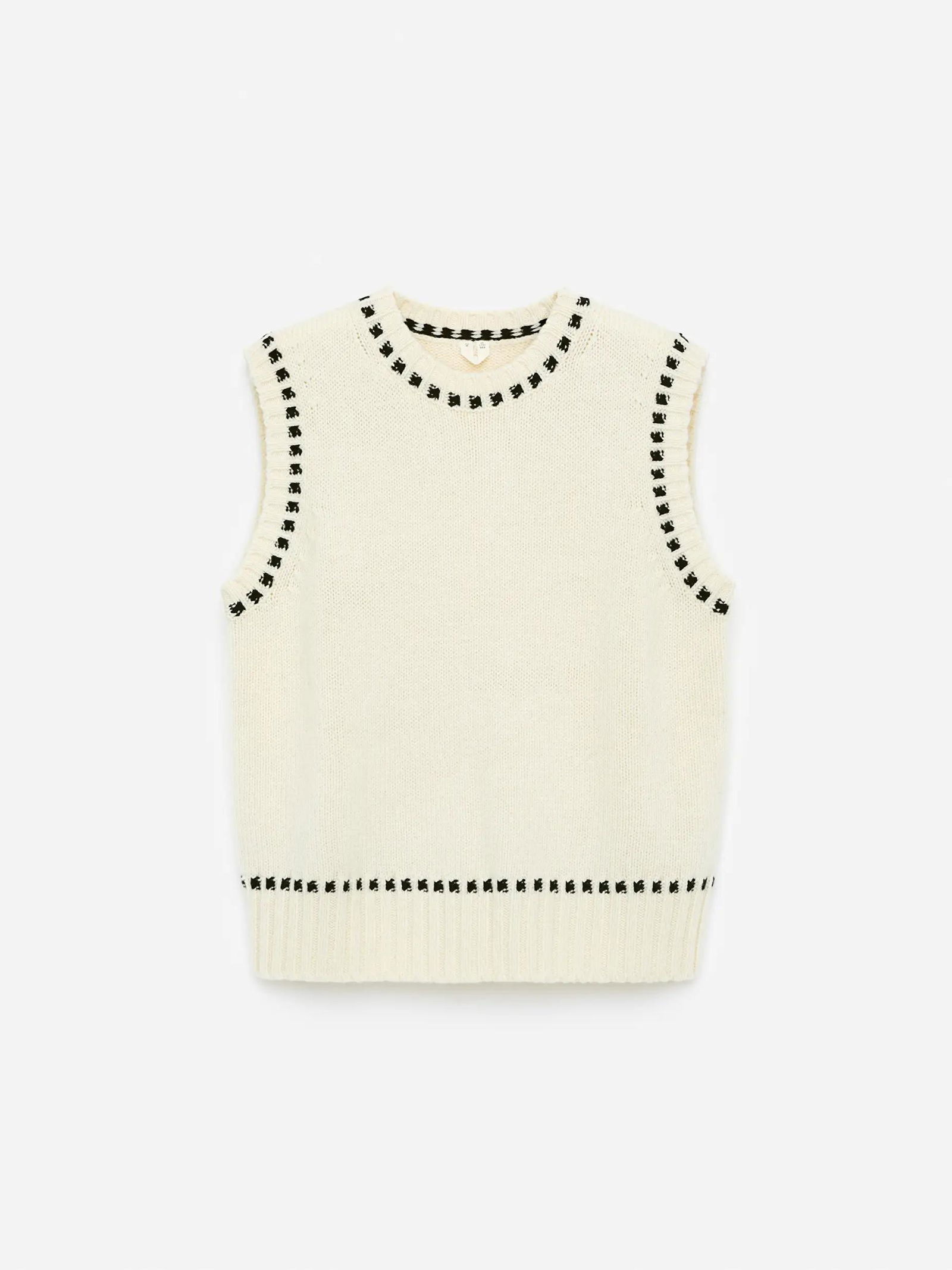 ARKET Contrast-Stitch Knitted Vest | endource