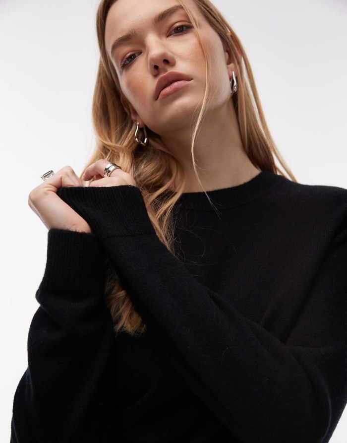 & OTHER STORIES Wool Mix Slim Fit Jumper In Black | endource