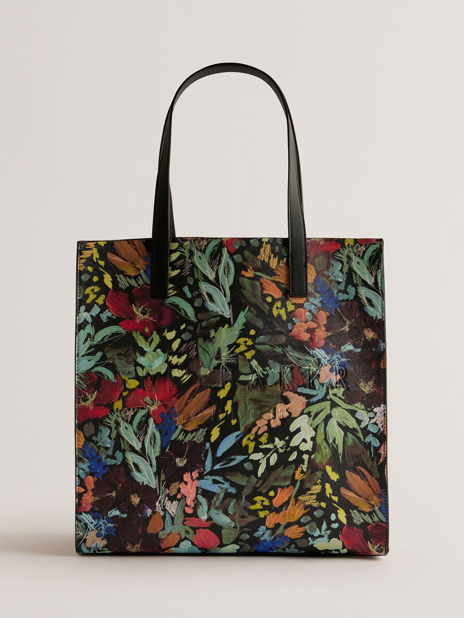 TED BAKER Beikon Painted Meadow Large Icon Bag in Black/Multi | Endource