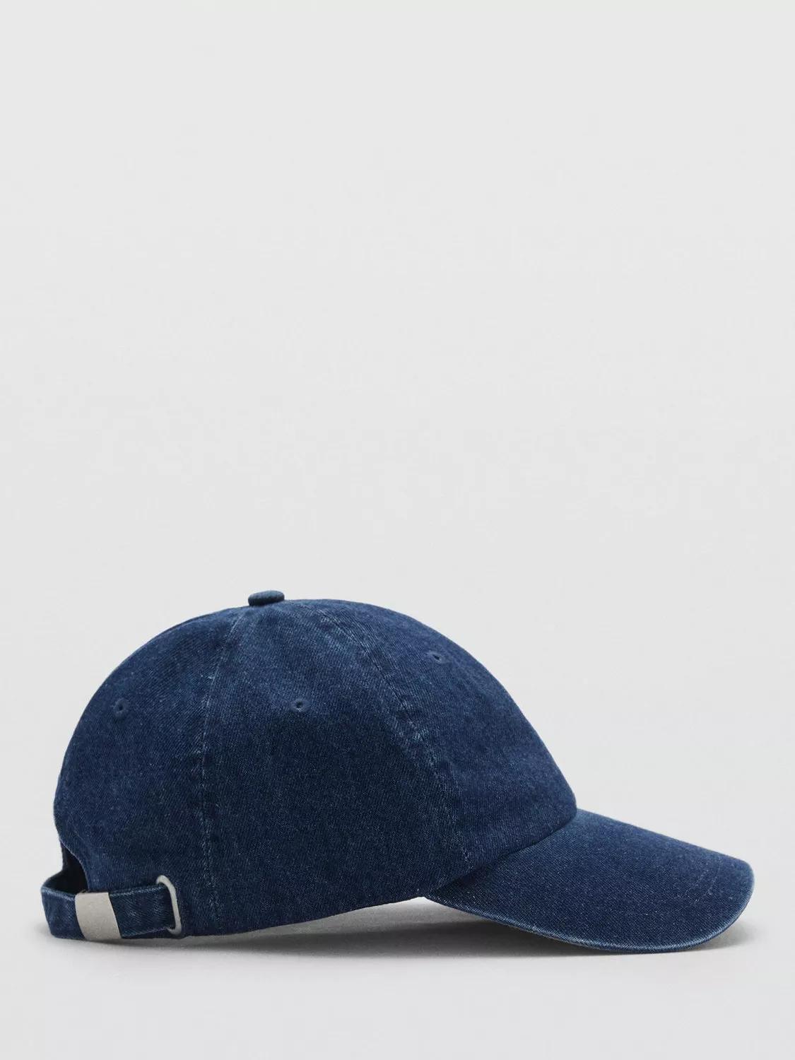 MANGO Dema Denim Baseball Cap in Blue | endource