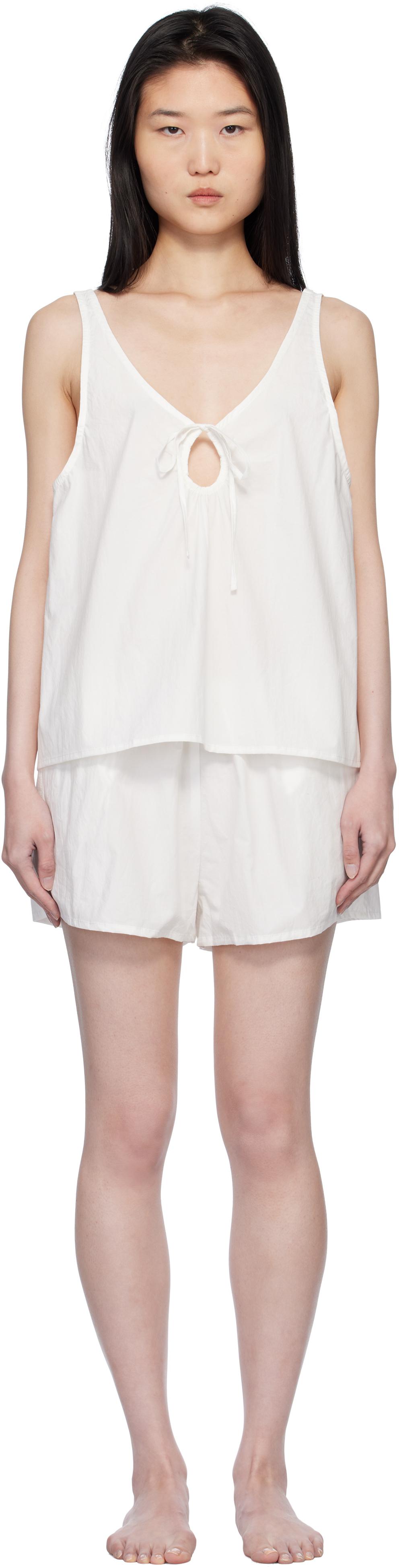 DEIJI STUDIOS U Shape Cotton Tank Top & Shorts Set | endource