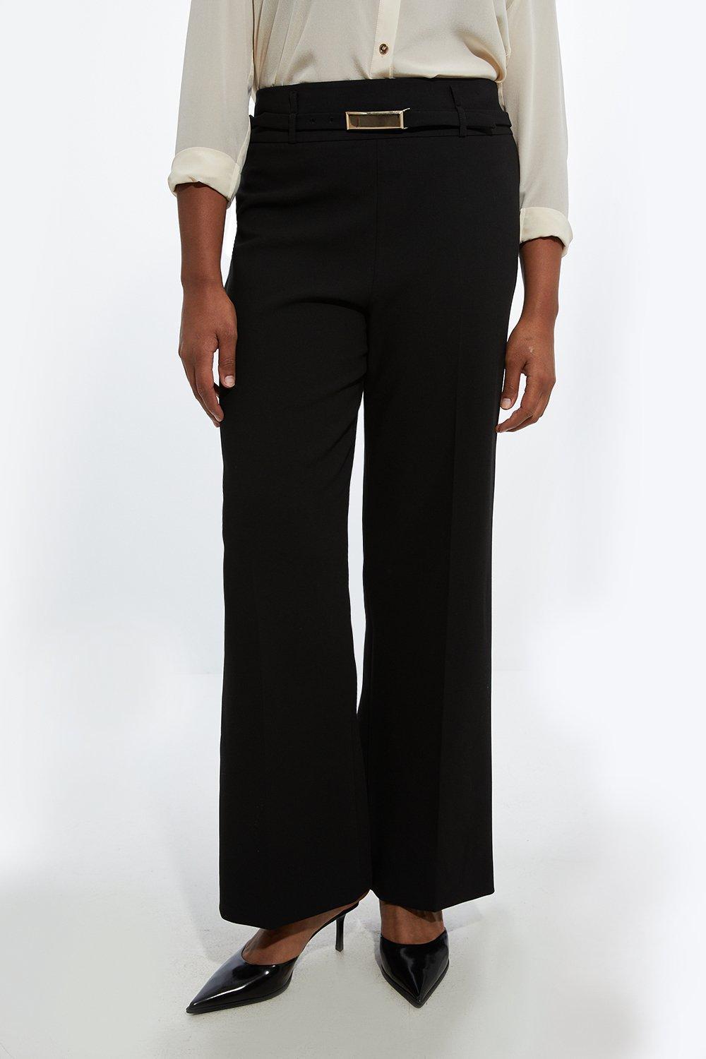 KAREN MILLEN The Founder Plus Size Compact Stretch High Waisted Belted ...