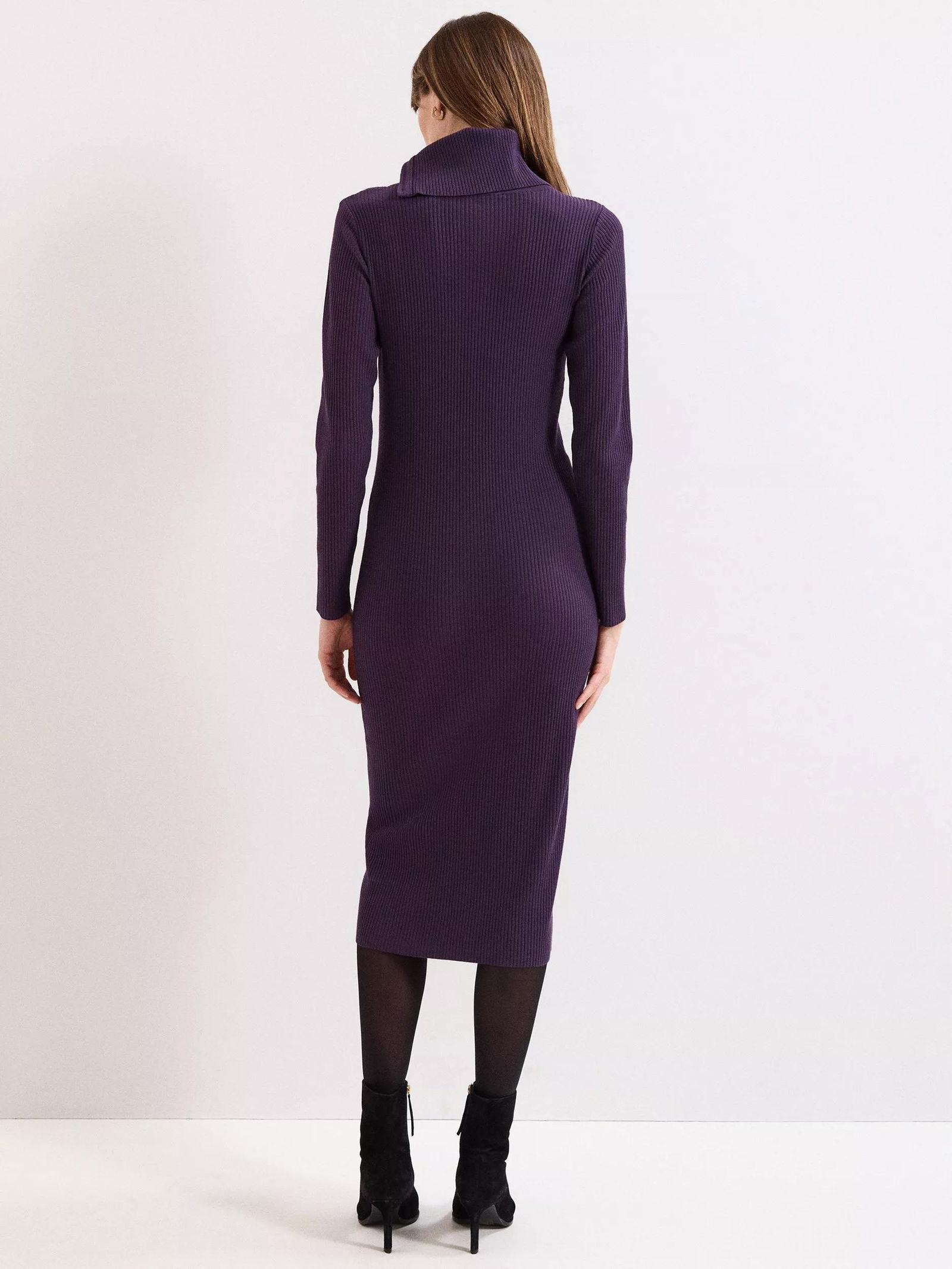 PHASE EIGHT Hartley Zip Jumper Dress, Purple | endource