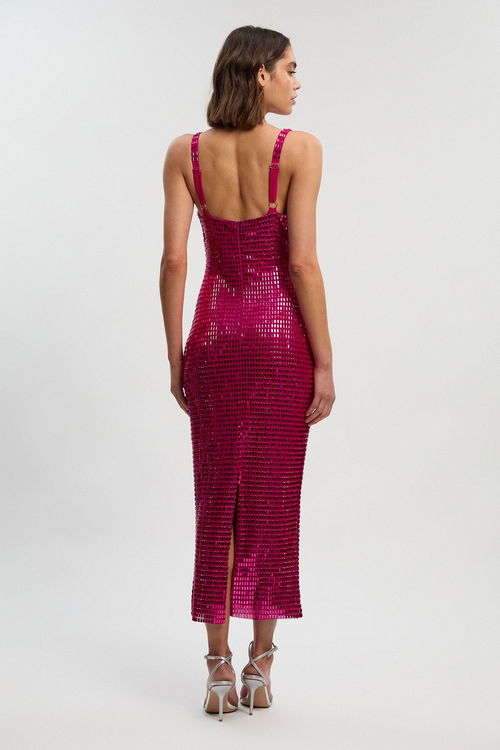 KAREN MILLEN Petite Premium Crystal Embellished Midi Dress | endource