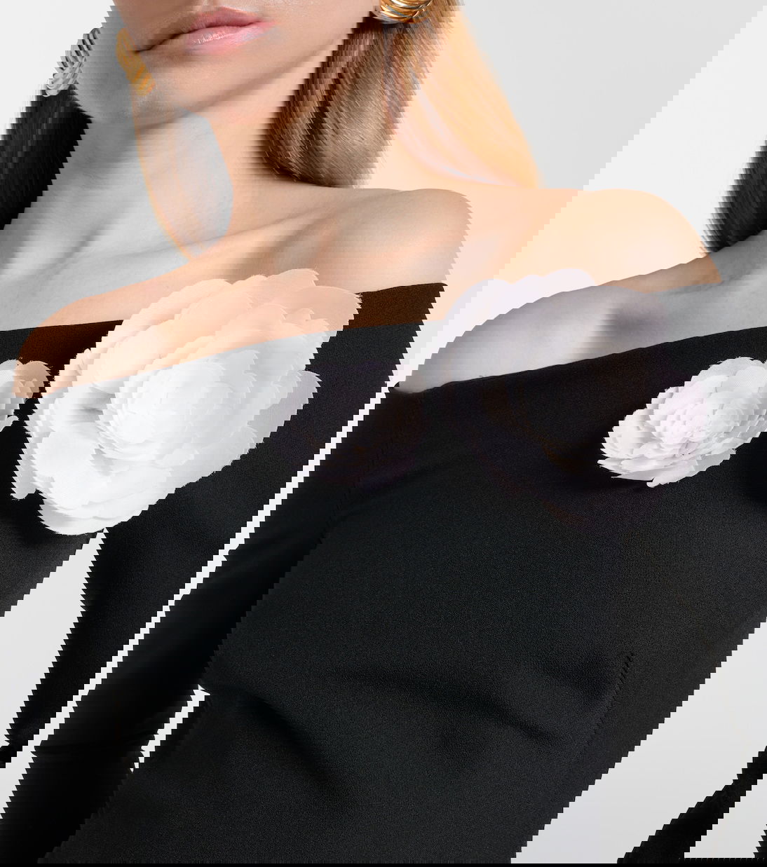 Safiyaa Rory Floral-appliqué Crêpe Gown | endource