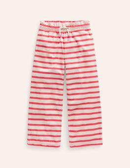 BODEN Towelling Trousers in Jam Red/ Ivory Stripe | endource
